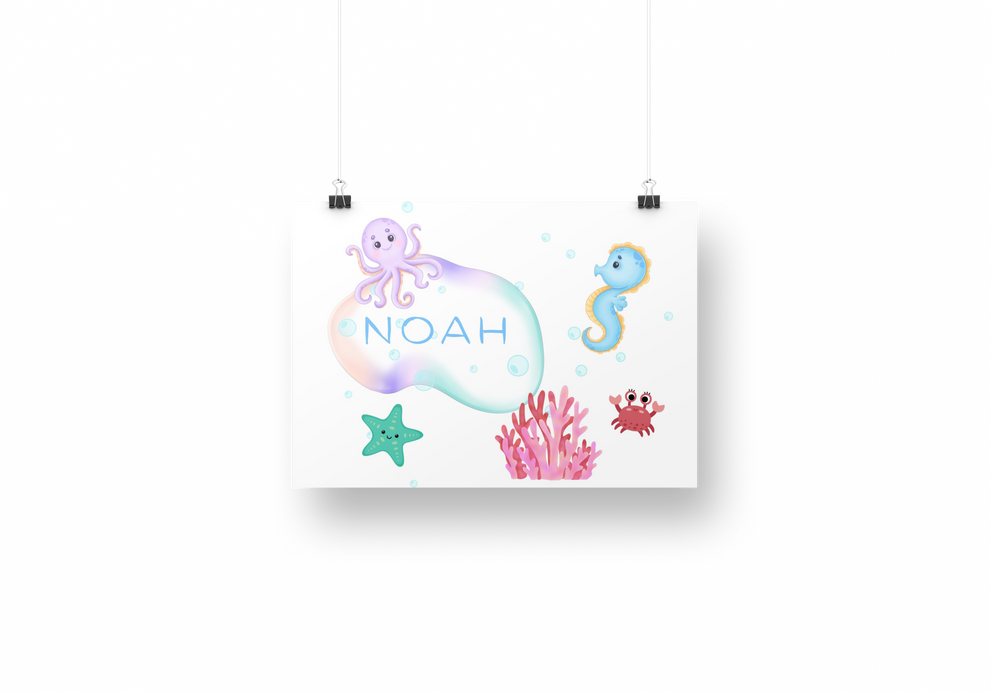 UNDER-THE-SEA Name Sign – Parker + Kay Creative